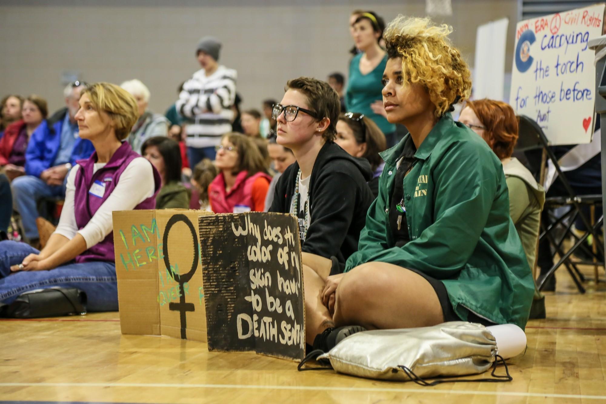 Hundreds turn out for liberal rally following inauguration - The Rocky ...